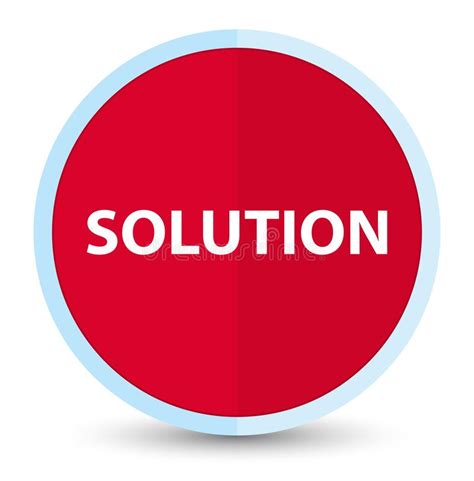 Solution Flat Prime Red Round Button Stock Vector Illustration Of Solve Result 141989770