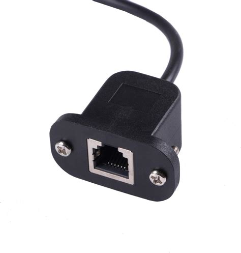 RJ11 6P4C Female To DP 4P Male Telephone Panel Mount Lan Network Ethernet Extension Cable 15cm