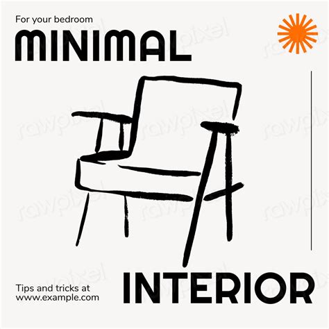 Minimal Interior Instagram Post Template Premium Editable Template