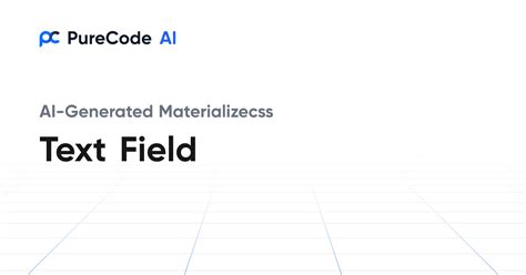 Build Great Materializecss Text Field Components Faster Using Ai Tools