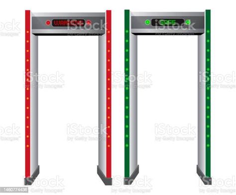 Xray 스캐너가 있는 현실적인 금속 탐지기 프레임 또는 금속 탐지기 게이트 보안 또는 수하물 체크 포인트 세트 X 레이 장비에