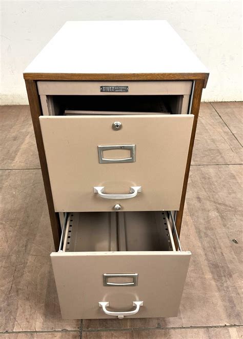 Lot Filex Steel Filing Cabinet W Custom Wood Cabinet