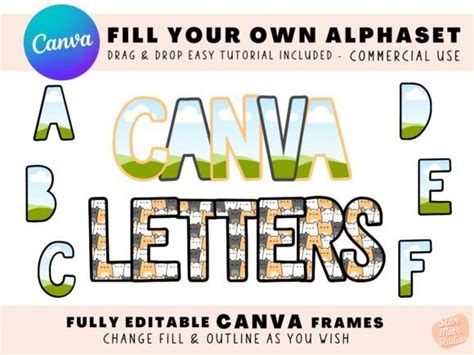 CANVA LETTERS Drag Drop Templates Grafik Von Starmothstudio