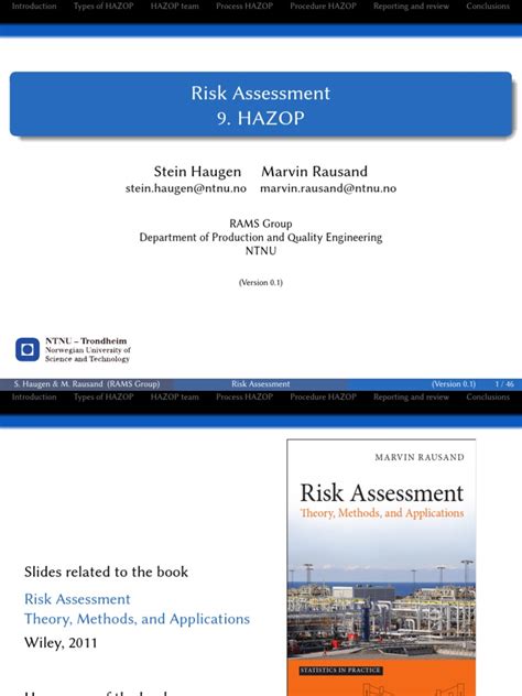 Hazop Pdf Risk Risk Assessment