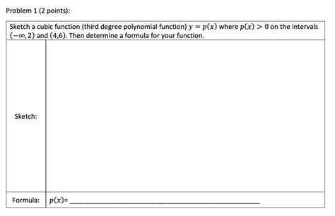 Solved Problem 1 2 Points Sketch A Cubic Function Third