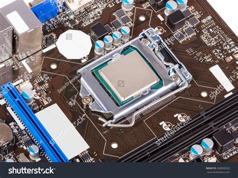 Cpu Socket On Motherboard Installed Processor Stock Photo Shutterstock