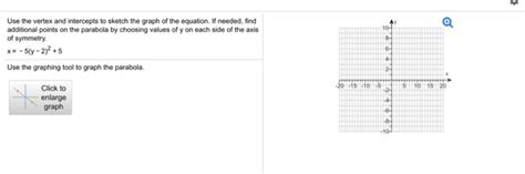 solved use the vertex and intercepts to sketch the graph of