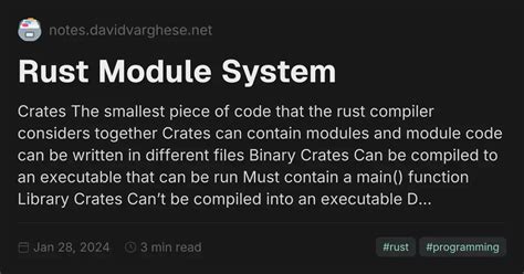 Rust Module System