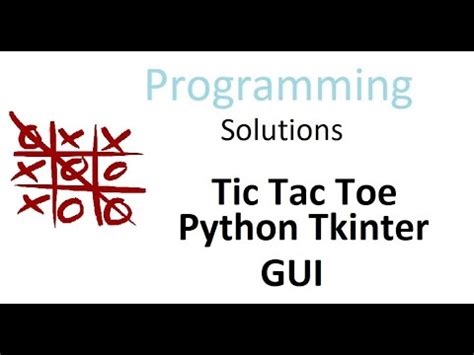 Tic Tac Toe Game Tkinter Python Python GUI Project YouTube