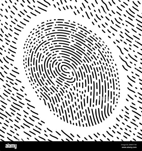 Fingerprint Based Abstract Vector Illustration For Background Stock