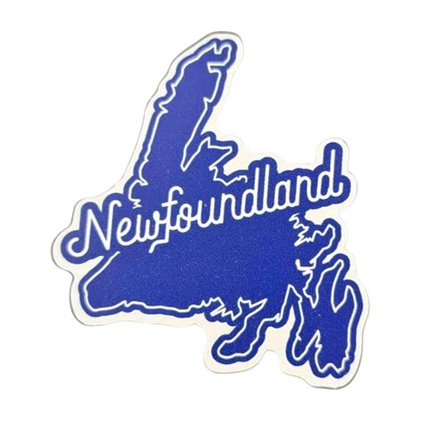 Newfoundland Map Shaped Die Cut Sticker