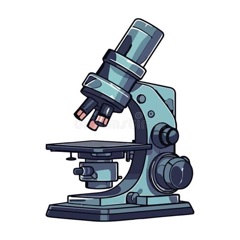 Microscope Technology In Lab Stock Vector Illustration Of Isolated