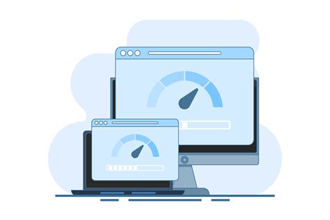 Internet Speed Concept Smartphone Laptop And Computer With Internet