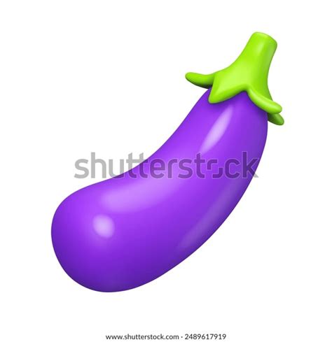 Eggplant Emoji Vector 3d Icon Cartoon Stock Vector Royalty Free 2489617919 Shutterstock