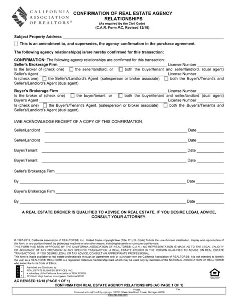 Free California Real Estate Listing Agreement Pdf Word
