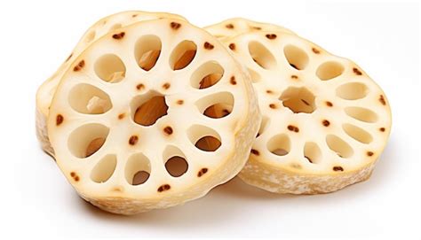 Premium Photo Lotus Root Slice On White Background