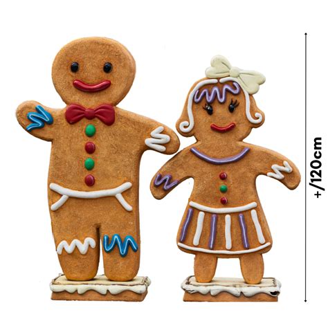 Ginger Breadman And Girl Candy Christmas Decor And Sweet Christmas