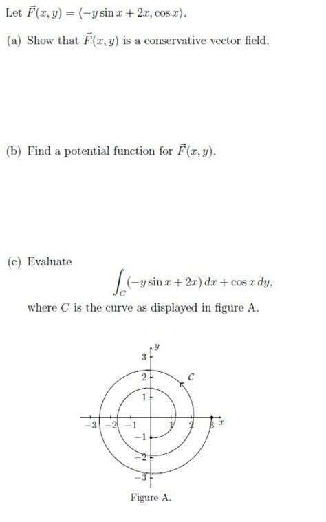 solved let vec f x y y sin x 2x cos x a show that