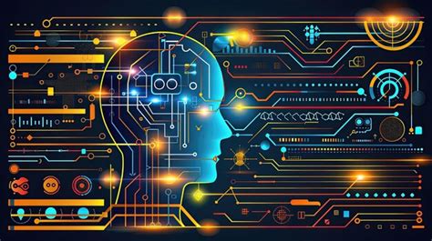 A computer monitor displays a brain with many wires and circuits | Premium AI-generated image