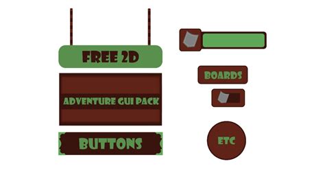 2d Adventure Gui Pack 2d Gui Unity Asset Store