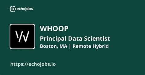 Whoop Is Hiring Principal Data Scientist Boston Ma Remote Hybrid Deep Learning Machine