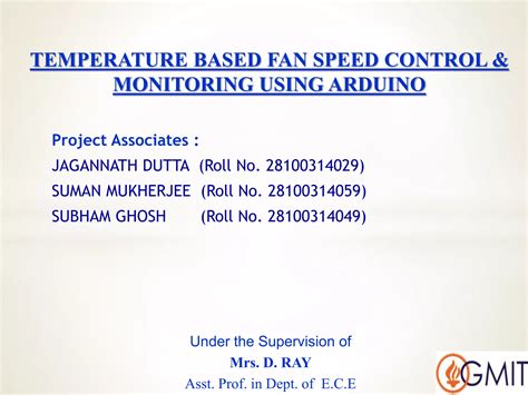 Temperature Based Fan Speed Control And Monitoring Using Pptx Home