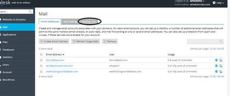 plesk email tutorial web hosting world