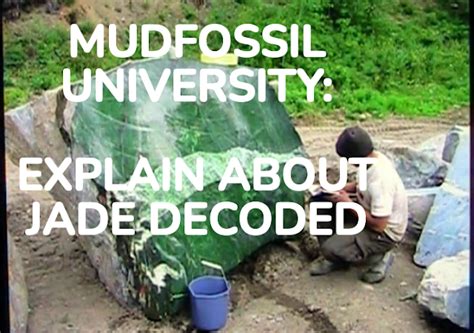 Mudfossil University Explain About Jade Decoded The Truth Is The Light
