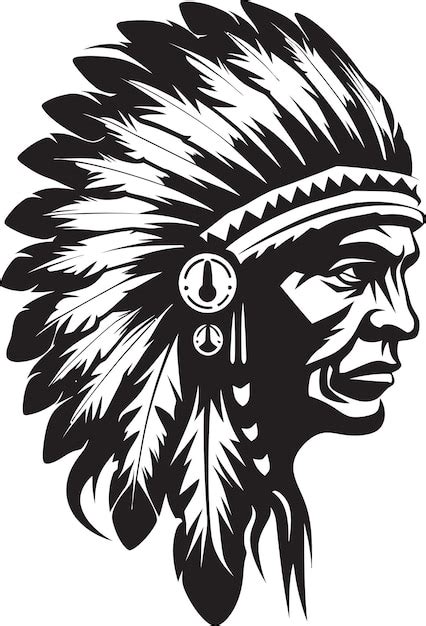 Premium Vector Thunder Majesty Apache Logo Iconic Shadow Warrior Apache Face Vector