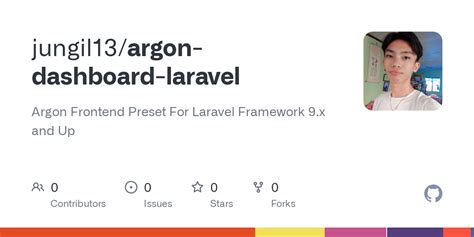 Github Jungil13argon Dashboard Laravel Argon Frontend Preset For Laravel Framework 9x And Up