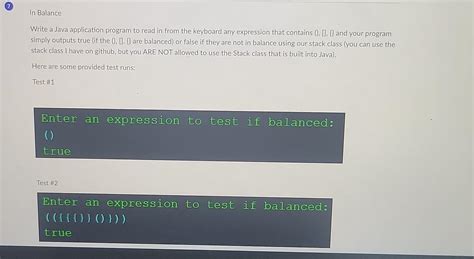 solved in balance write a java application program to read
