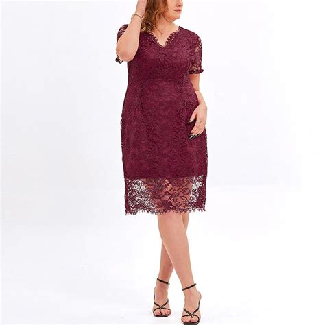 Plus Size Red Lace Cocktail Dress Hello Curve