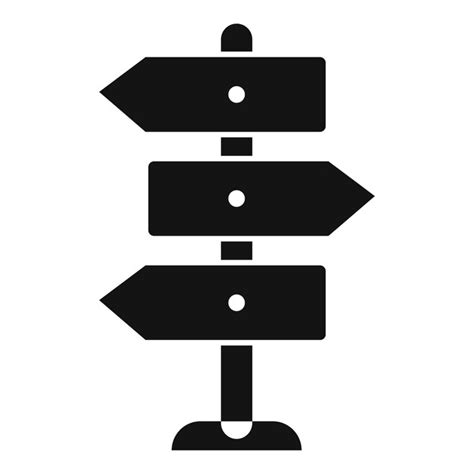 Premium Vector Direction Signpost Pointing Different Directions Icon