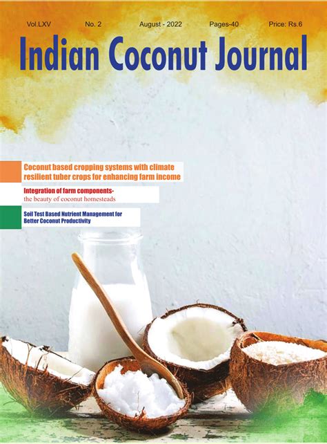 PDF Coconut Based Cropping Systems With Climate Resilient Tuber Crops For Enhancing Farm Income