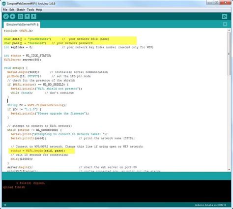 Ameba Arduino Server Controlled Led Hardware Development