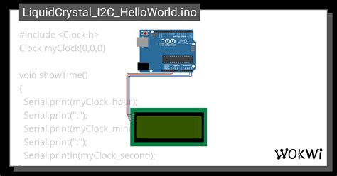 LiquidCrystal I C Clock Problem Ino Copy Copy Wokwi ESP STM Arduino Simulator