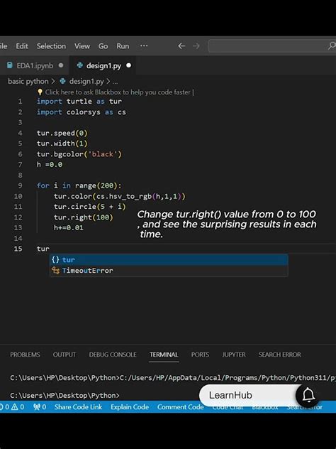 Amazing Python Graphics 😍ytshorts Coding Python3 Youtube