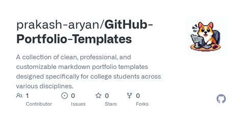 Github Prakash Aryan Github Portfolio Templates A Collection Of Clean Professional And