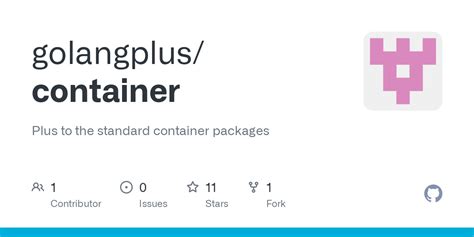 GitHub Golangplus Container Plus To The Standard Container Packages