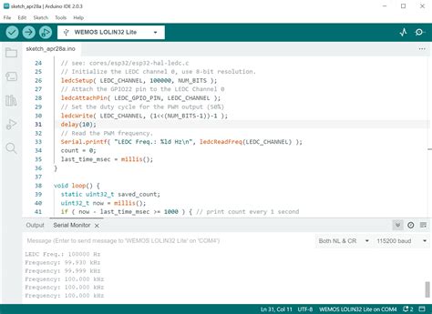 การสร้างสัญญาณพัลส์และวัดความถี่โดยใช้ arduino esp32 iot engineering