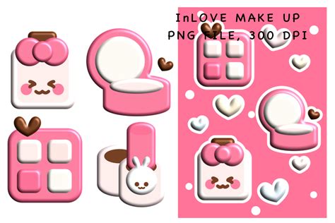 I Love Make Up Sticker Graphic By Spsweet · Creative Fabrica