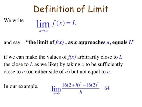 Ppt 1 3 The Limit Of A Function Powerpoint Presentation Free