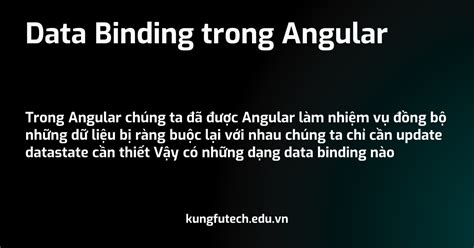 Data Binding Trong Angular