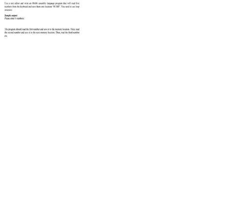 solved use a text editor and write an 80x86 assembly