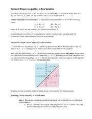 Understanding Linear Inequalities In Two Variables Course Hero