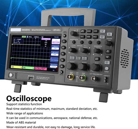 Dso2d15 Digital Oscilloscope Meter Desktop Oscillograph Oscillometer 7 Inch Tft Lcd Screen 2ch
