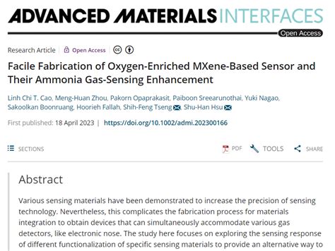 Facile Fabrication Of Oxygen Enriched Mxene Based Sensor And Their