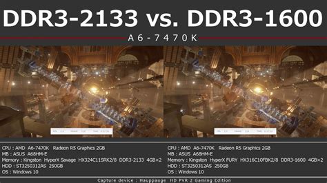 A6 7470k Ddr3 2133 Vs Ddr3 1600 Youtube