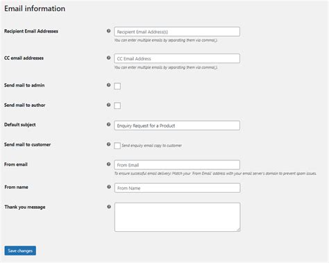 Enquiry Form For Woocommerce Documentation