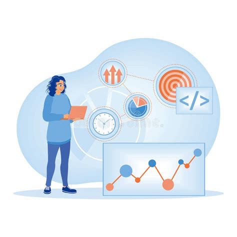 Smart Goal Setting Businesswomen Analyze Data And Set Business Goals